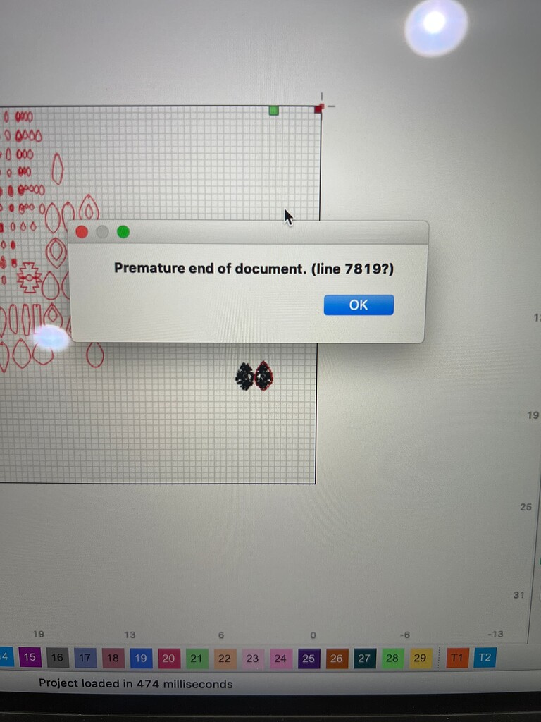 Premature End Of Document Error OS Specific LightBurn Software Forum