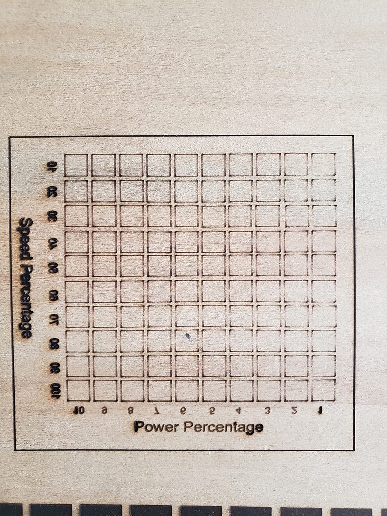 Speed/Power ramp test - Getting Started With LightBurn - LightBurn ...