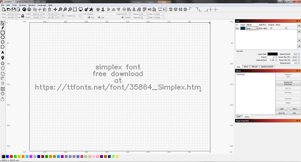 Simplex or line-type font - LightBurn Software Questions - LightBurn ...