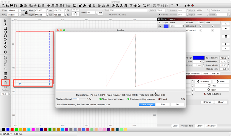 Evenly match perforations - #8 by Thirteen - LightBurn Software ...