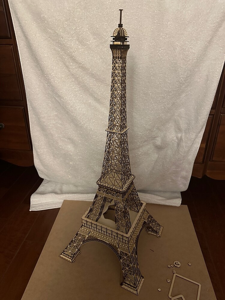 1/400th scale Eiffel Tower - Project Files - LightBurn Software Forum
