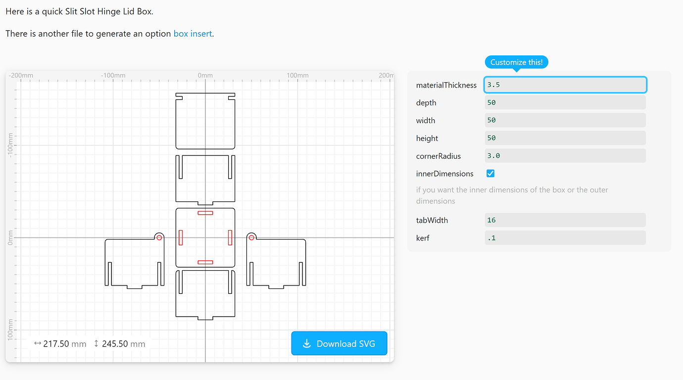 Box designer for half lap joints - LightBurn Software Questions ...