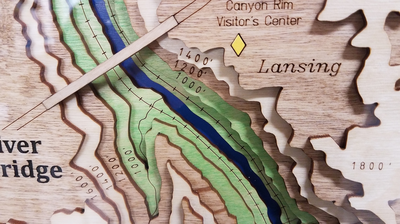 Engraved topography map - Finished Creations - LightBurn Software Forum