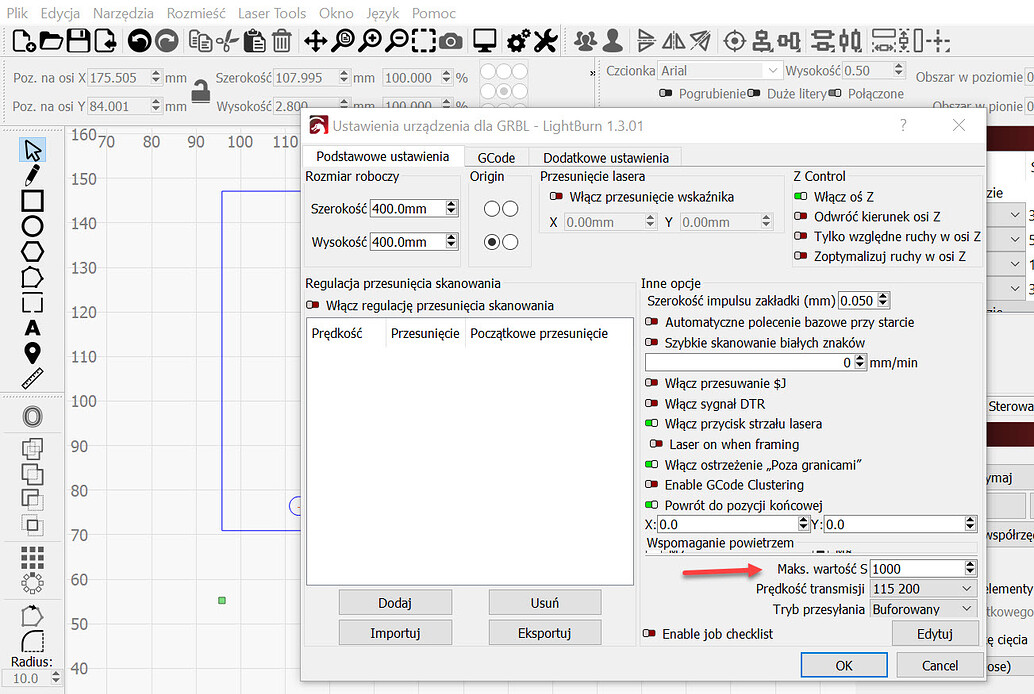 Neje Master 2 Konfiguracja (Configuration) - NEJE - LightBurn Software Forum