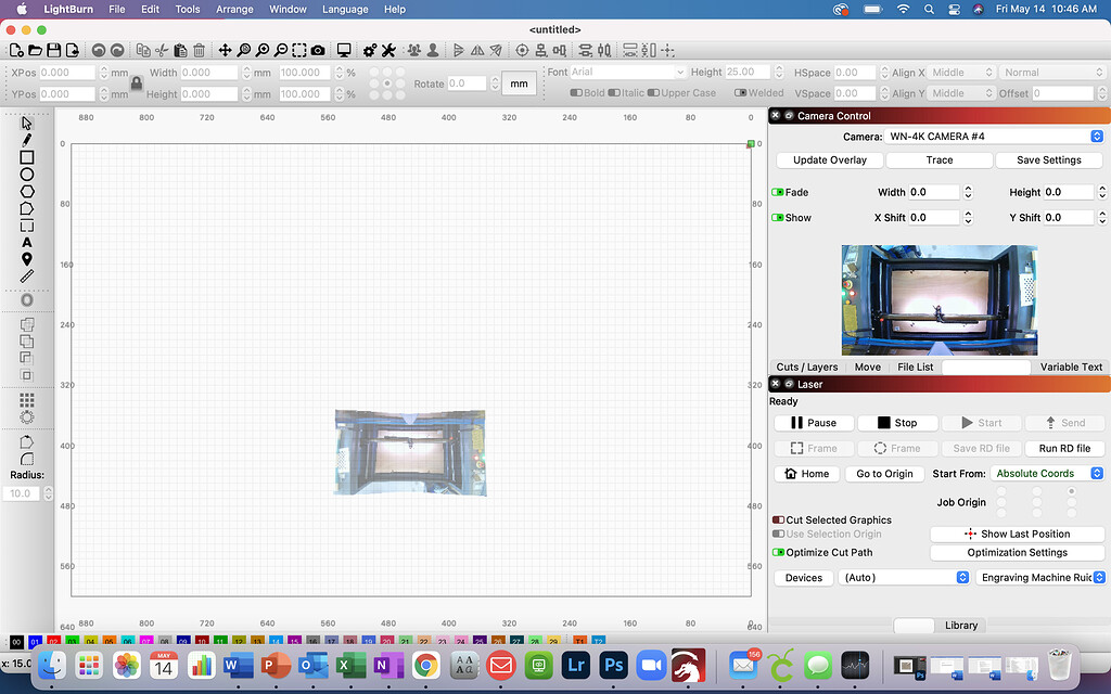 Camera alignment update overlay - Cameras - LightBurn Software Forum