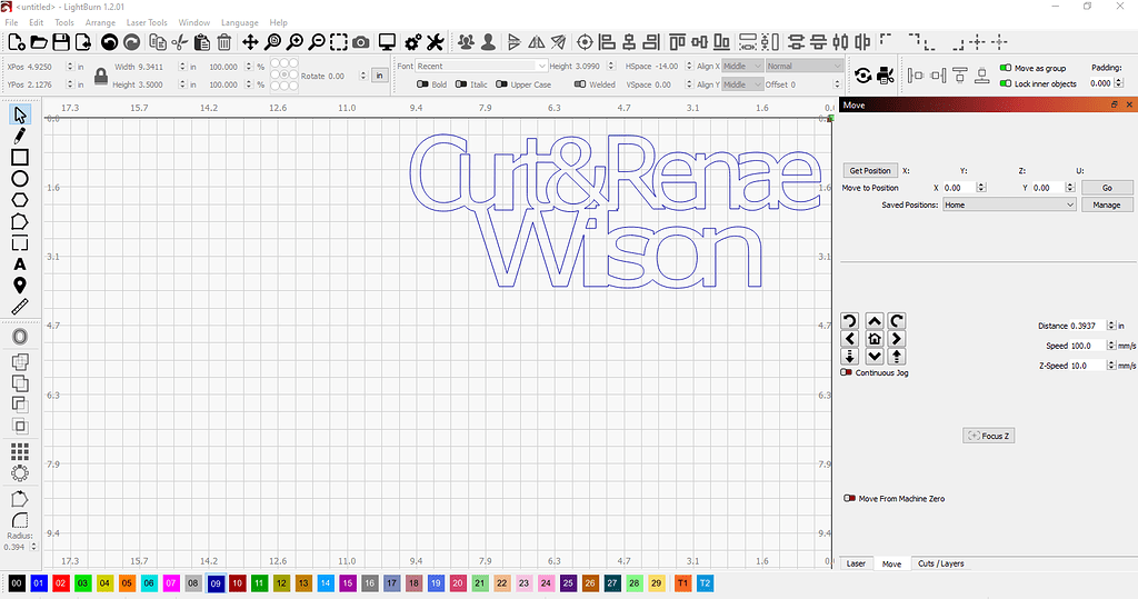 Cutting text the complete line of the letters doesn't cut - LightBurn ...