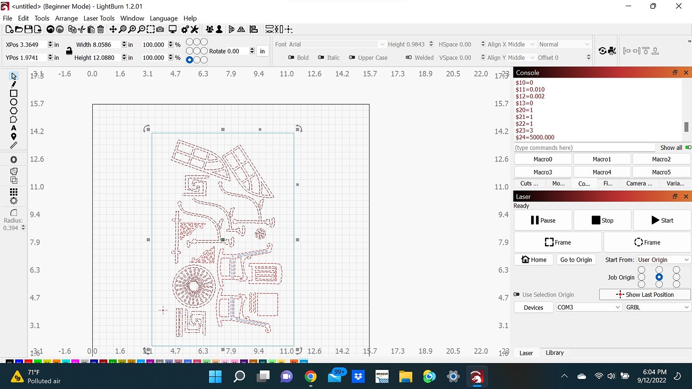 Alarm 2 G-code motion target exceeds - GRBL - LightBurn Software Forum