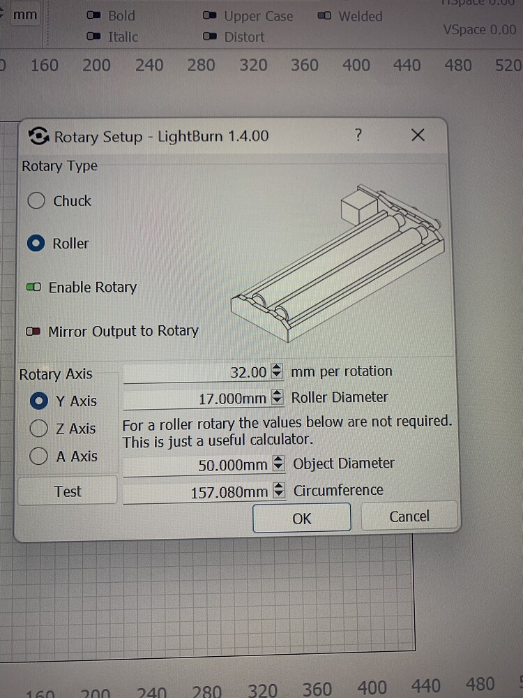 Rotary setup malfunction - xTool - LightBurn Software Forum