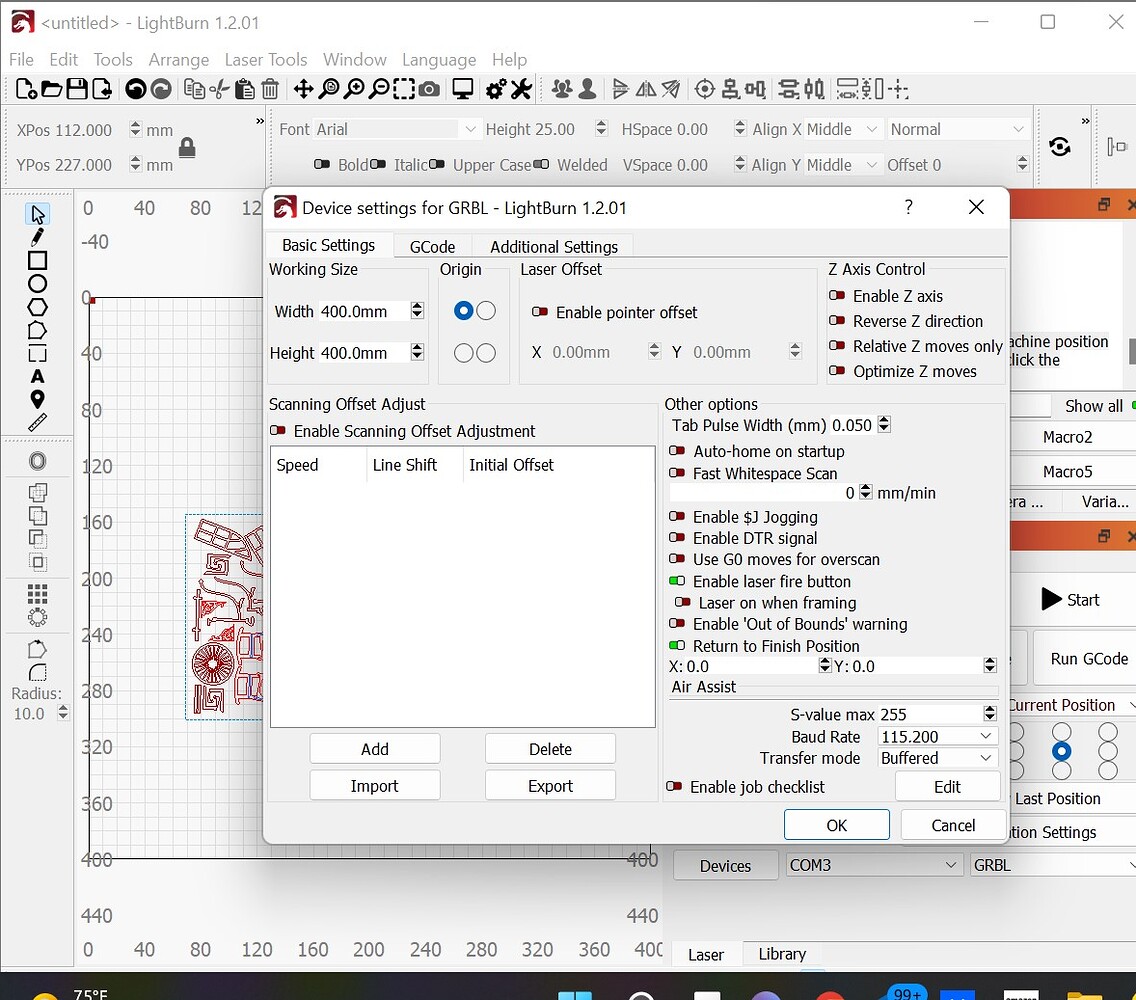 Alarm 2 G-code motion target exceeds - GRBL - LightBurn Software Forum