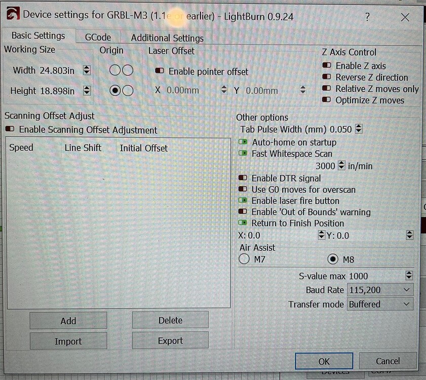 Software Alarm Codes LightBurn Software Questions LightBurn Software Alarm Codes LightBurn Software Questions LightBurn