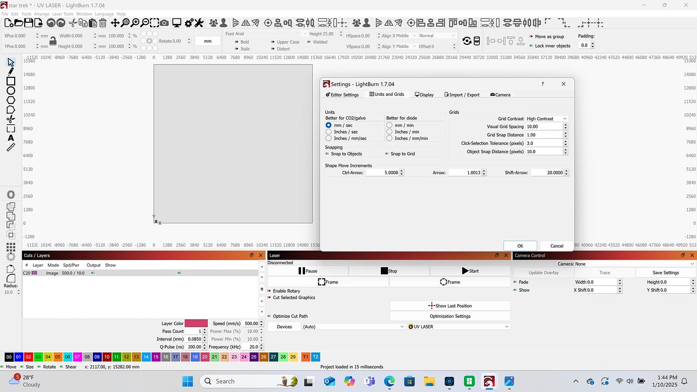 My Commarker UV Omni 1 - LightBurn Software Questions - LightBurn Software Forum