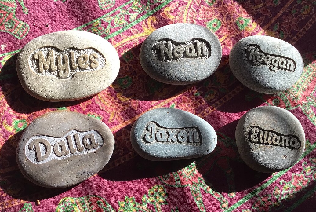 Engraved rocks for the kids - Finished Creations - LightBurn Software Forum
