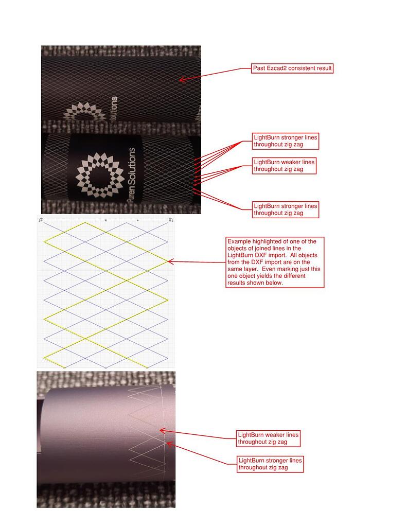Inconsistent Line Marking When on Same Layer - Galvo - LightBurn ...