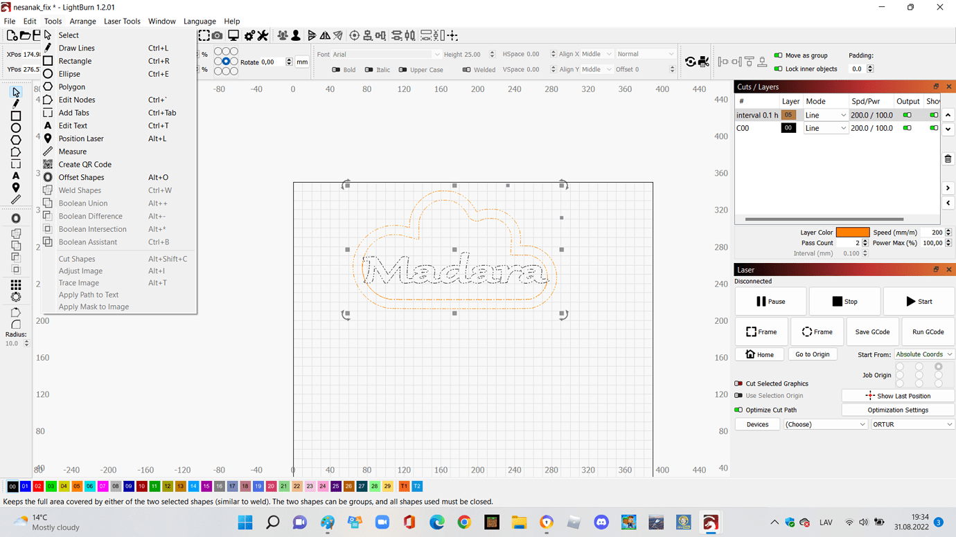 How to combine text with image? - LightBurn Software Questions ...