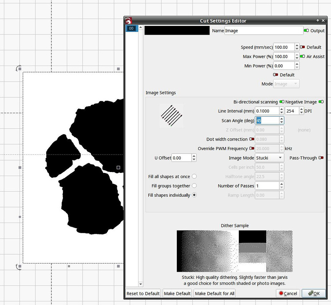 Cant find the toggle for scan direction change - LightBurn Software ...