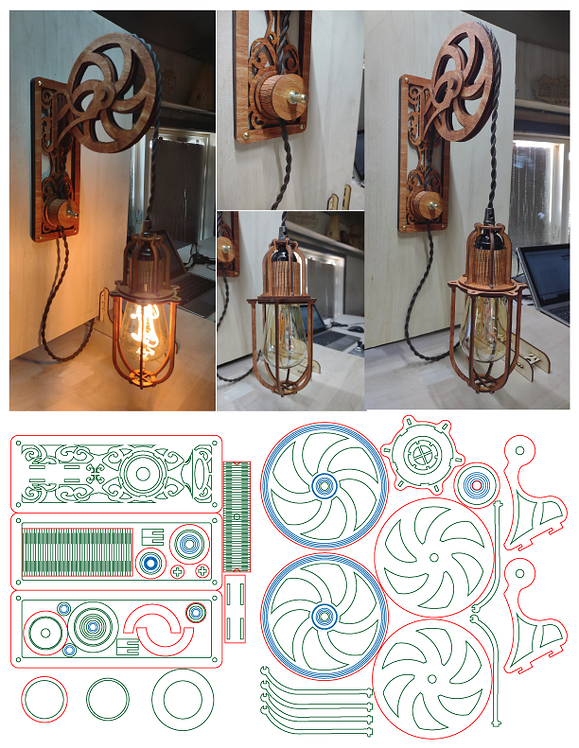 Pulley Lamp .120 LED - Finished Creations - LightBurn Software Forum