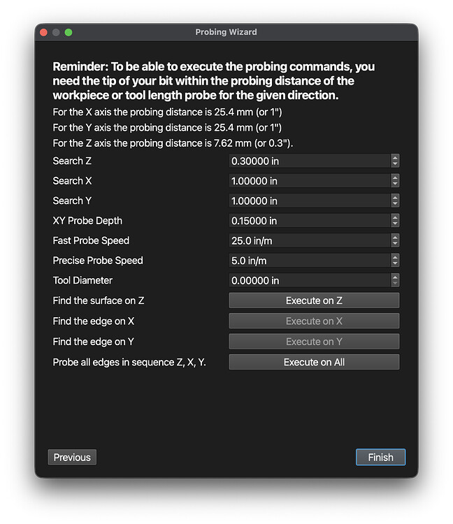 Probing Moves Z to Home after touch; never moves to Y probing position - MillMage Software ...