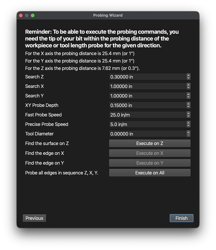Probing Moves Z to Home after touch; never moves to Y probing position - MillMage Software ...