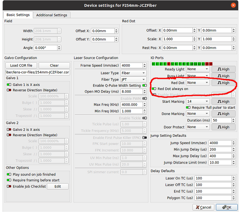 OmTech laser does not frame but i can hear it - Galvo - LightBurn Software Forum
