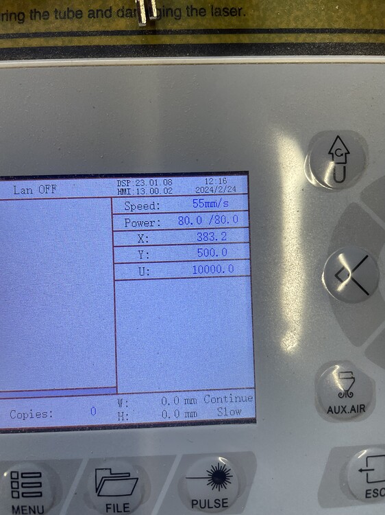 Weak firing, low power - Community Laser Talk - LightBurn Software Forum