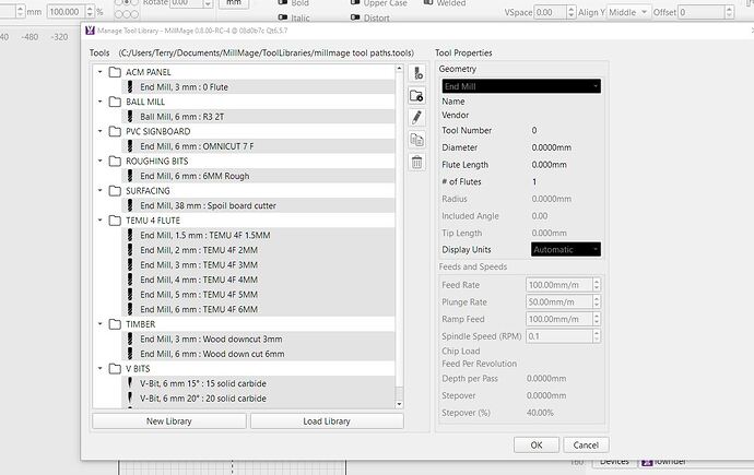 Organizing the Tool Library - MillMage Software Questions - LightBurn Software Forum