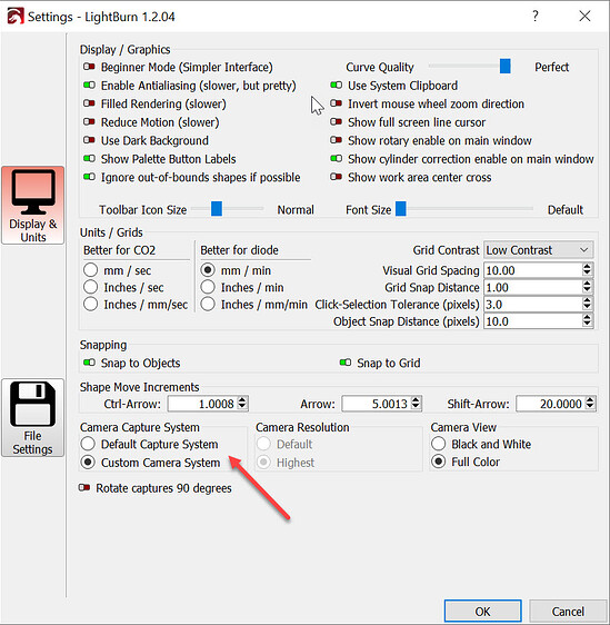 Lightburn Camera Won't Calibrate - Cameras - LightBurn Software Forum