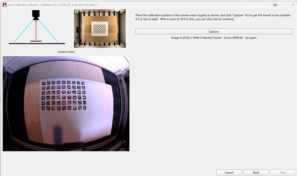 OMTech Polar+ Camera Calibration Failure - Cameras - LightBurn Software Forum