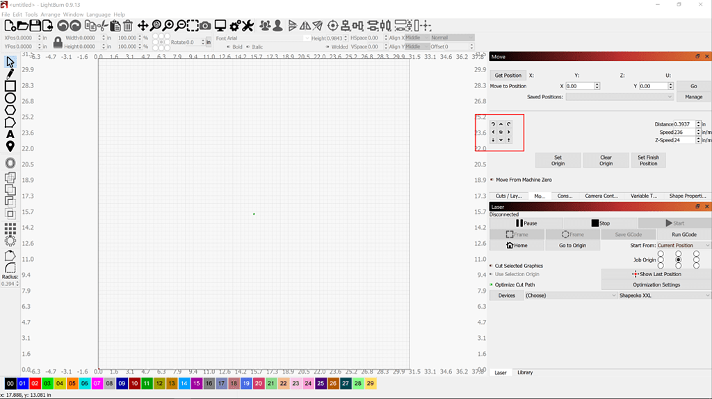 Where did the arrow keys go on the "Move" menu? - LightBurn Software ...