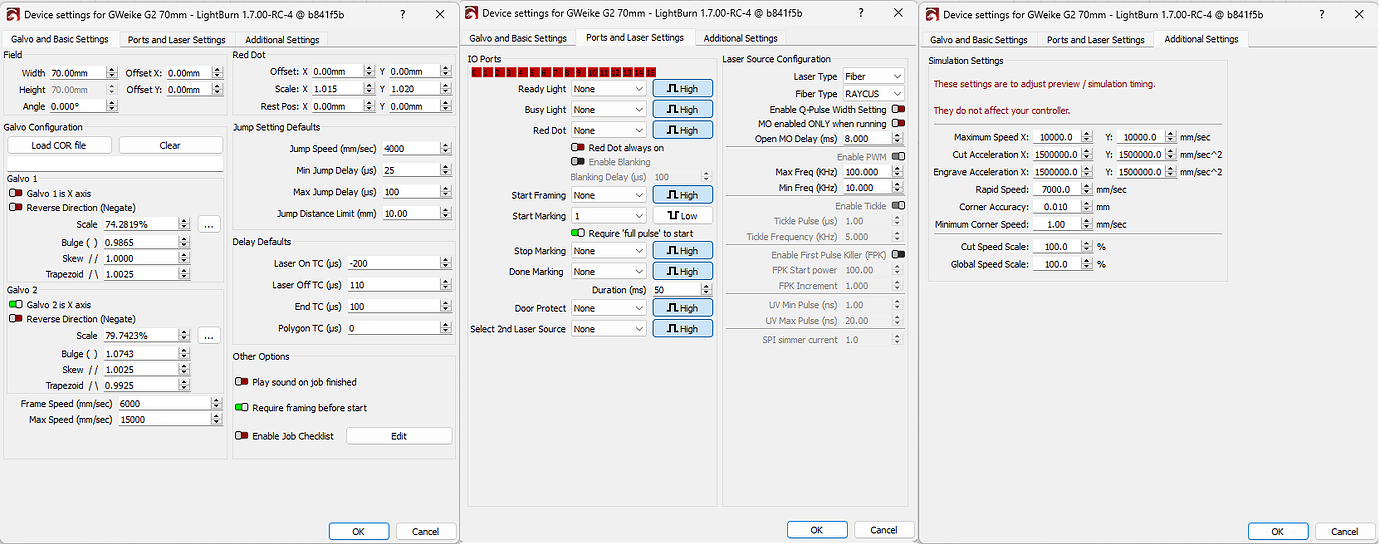 Gweike G2 - BSL - Frequency issue? - Release Candidates - LightBurn ...