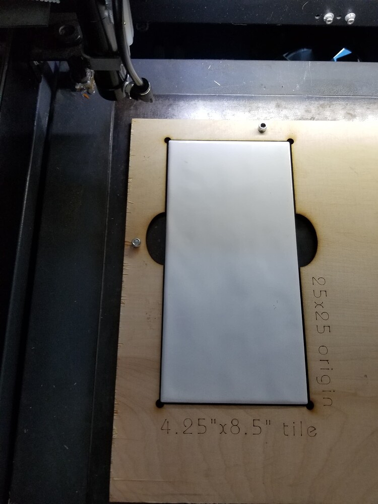 Lining up laser to center image on coaster - LightBurn Software ...