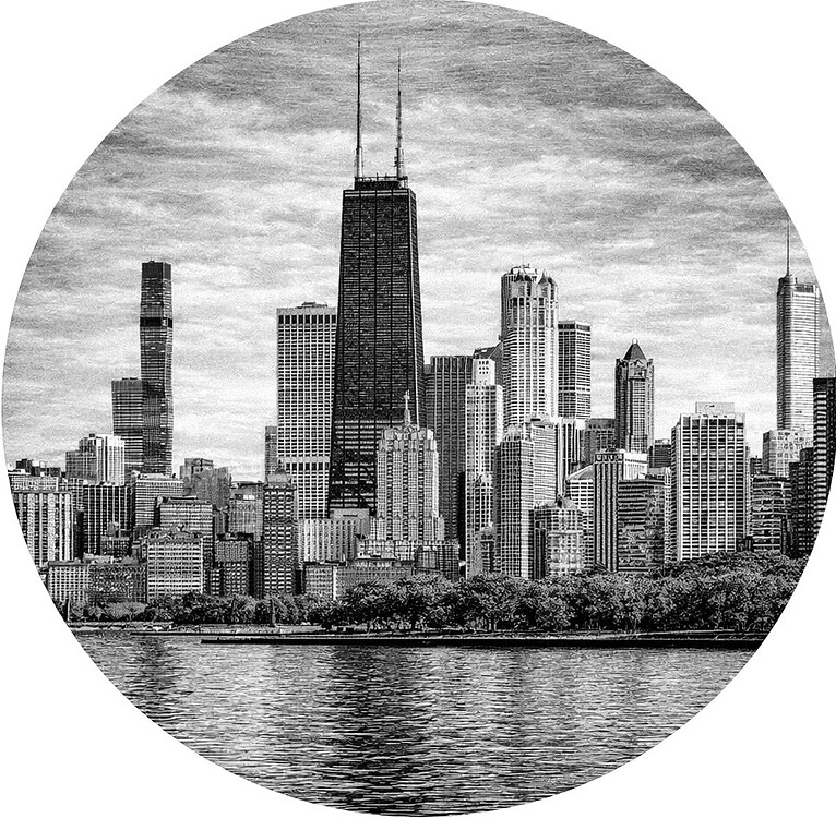 Chicago Skyline with relief Text - Community Laser Talk - LightBurn ...