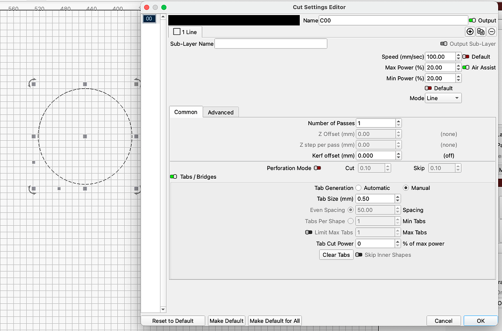 Circle not complete in preview - LightBurn Software Questions ...