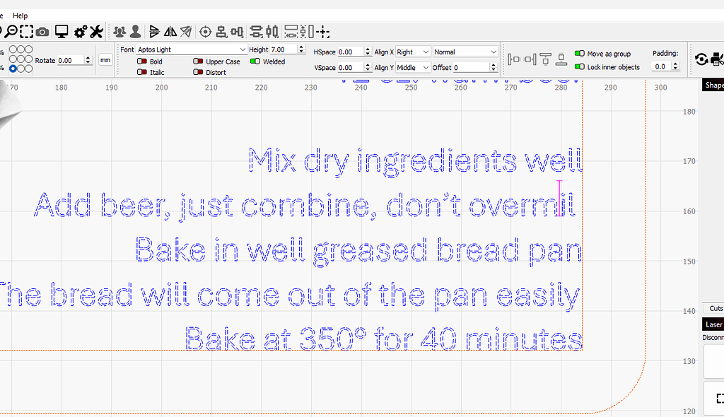 Multi-line text alignment - LightBurn Software Questions - LightBurn ...