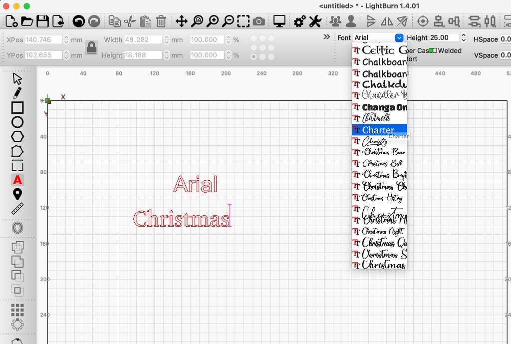 Lightburn TTF font blank using text tool - LightBurn Software Questions ...