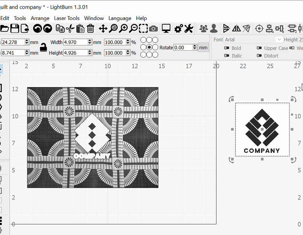 Having trouble / Weld command - an Army logo to an US Flag - LightBurn ...
