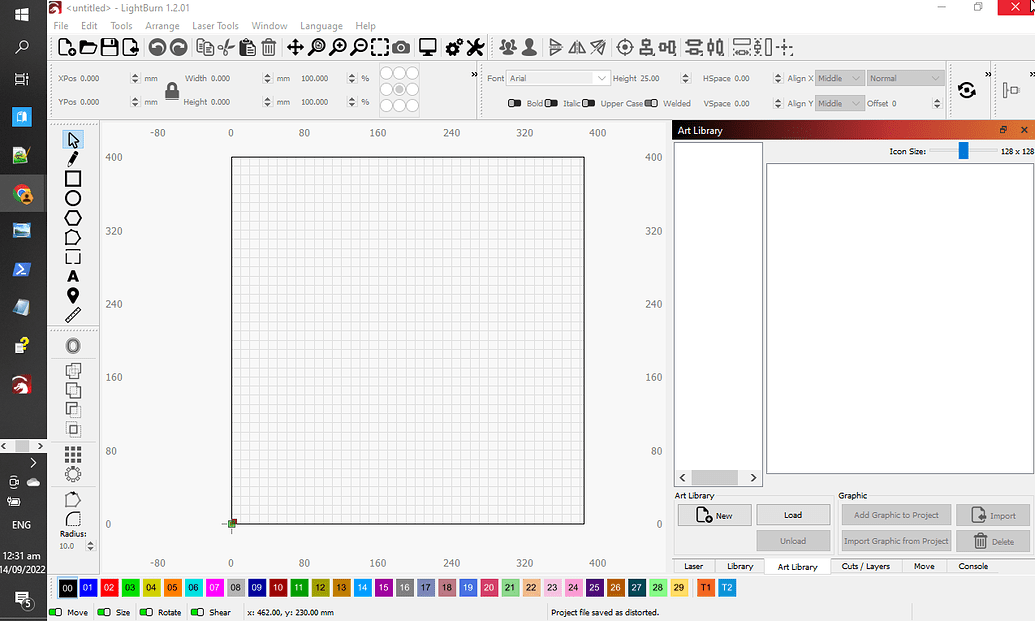 Cannot adjust the main screen size - LightBurn Software Questions - LightBurn Software Forum