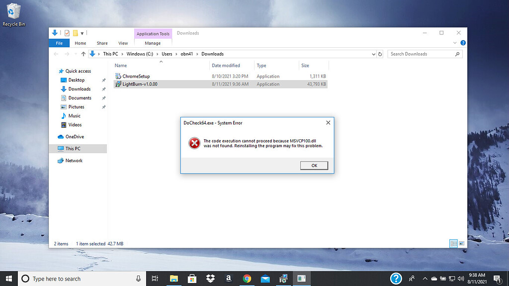 Trouble Downloading to Windows 10 - OS Specific - LightBurn Software Forum