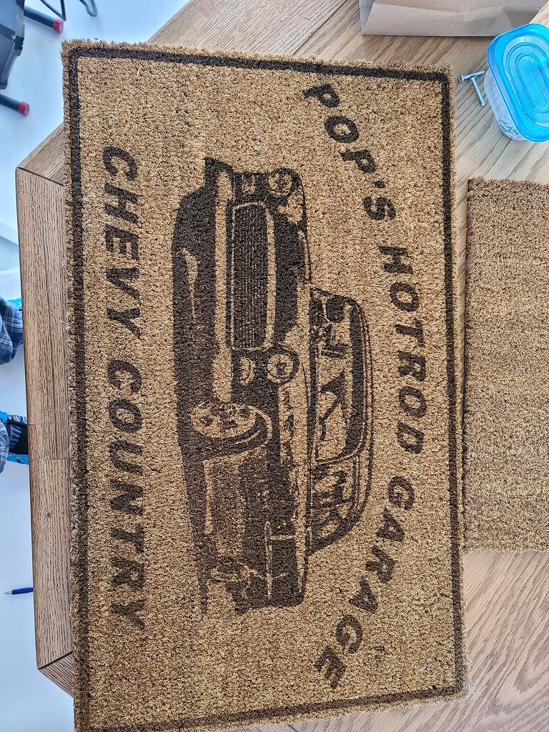 New project custom doormat - Finished Creations - LightBurn Software Forum