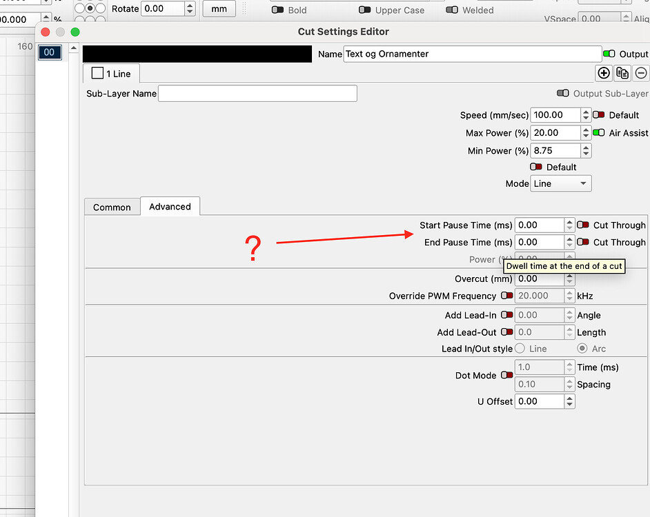 Delay before job starts - LightBurn Software Questions - LightBurn Software Forum