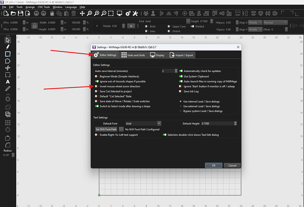 Scroll and Grid Darkness Settings - MillMage Software Questions - LightBurn Software Forum