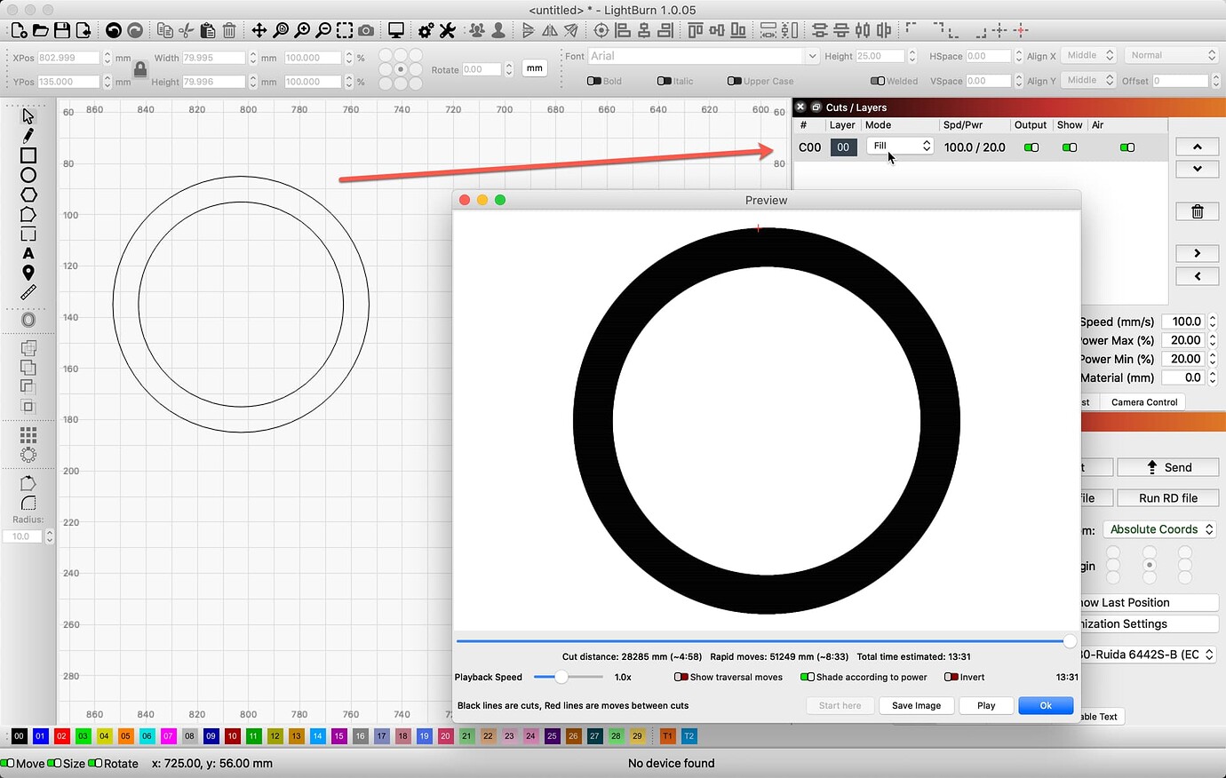 Engrave between vectors - LightBurn Software Questions - LightBurn ...