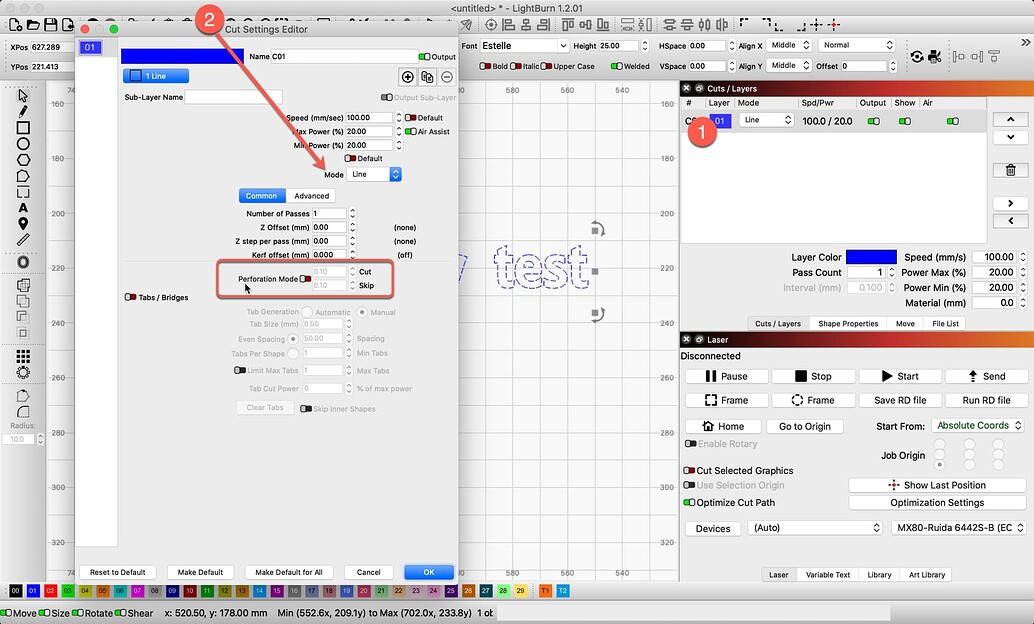 Perforation mode - LightBurn Software Questions - LightBurn Software Forum