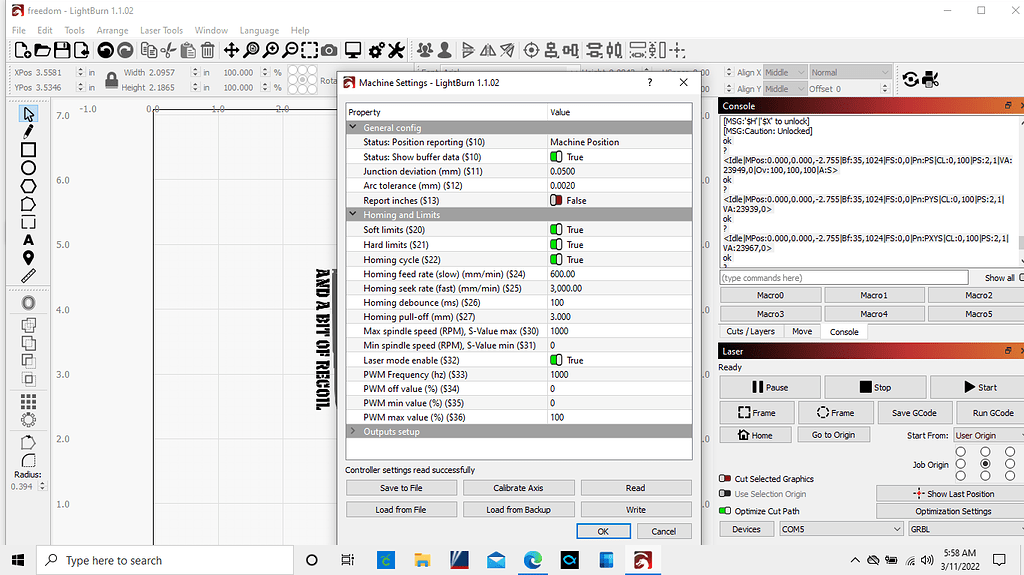 Alarm 2 G-code motion target exceeds machine travel. - ugh - LightBurn Hardware Compatibility ...