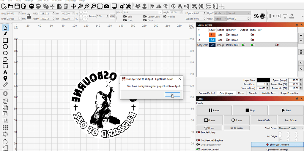 SUPPORT: No layer set to output - LightBurn Software Questions ...