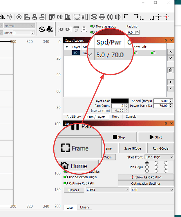 Frame acceleration control - LightBurn Software Questions - LightBurn ...
