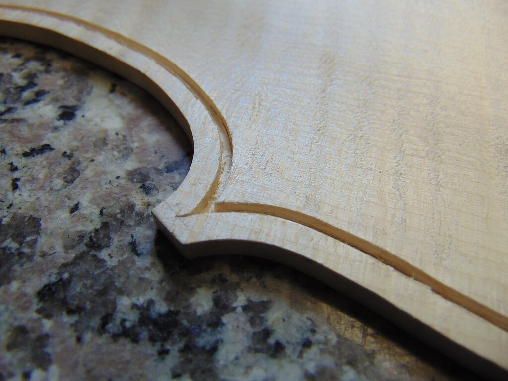 Making a 1mm wide by 1mm Deep channel 2mm in from the edge and around ...