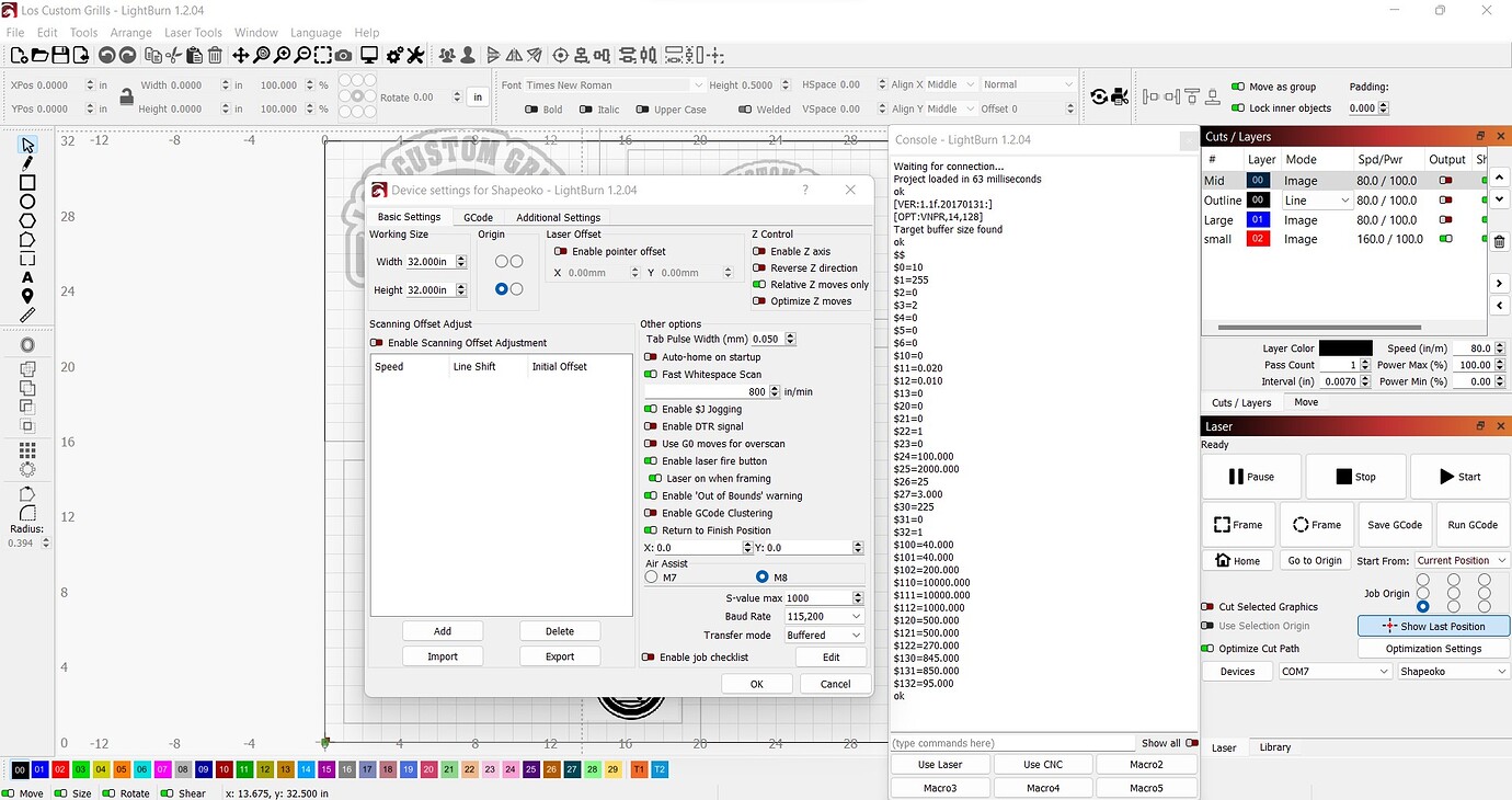 Laser moves in opposite direction and runs into the rails - LightBurn Software Questions ...