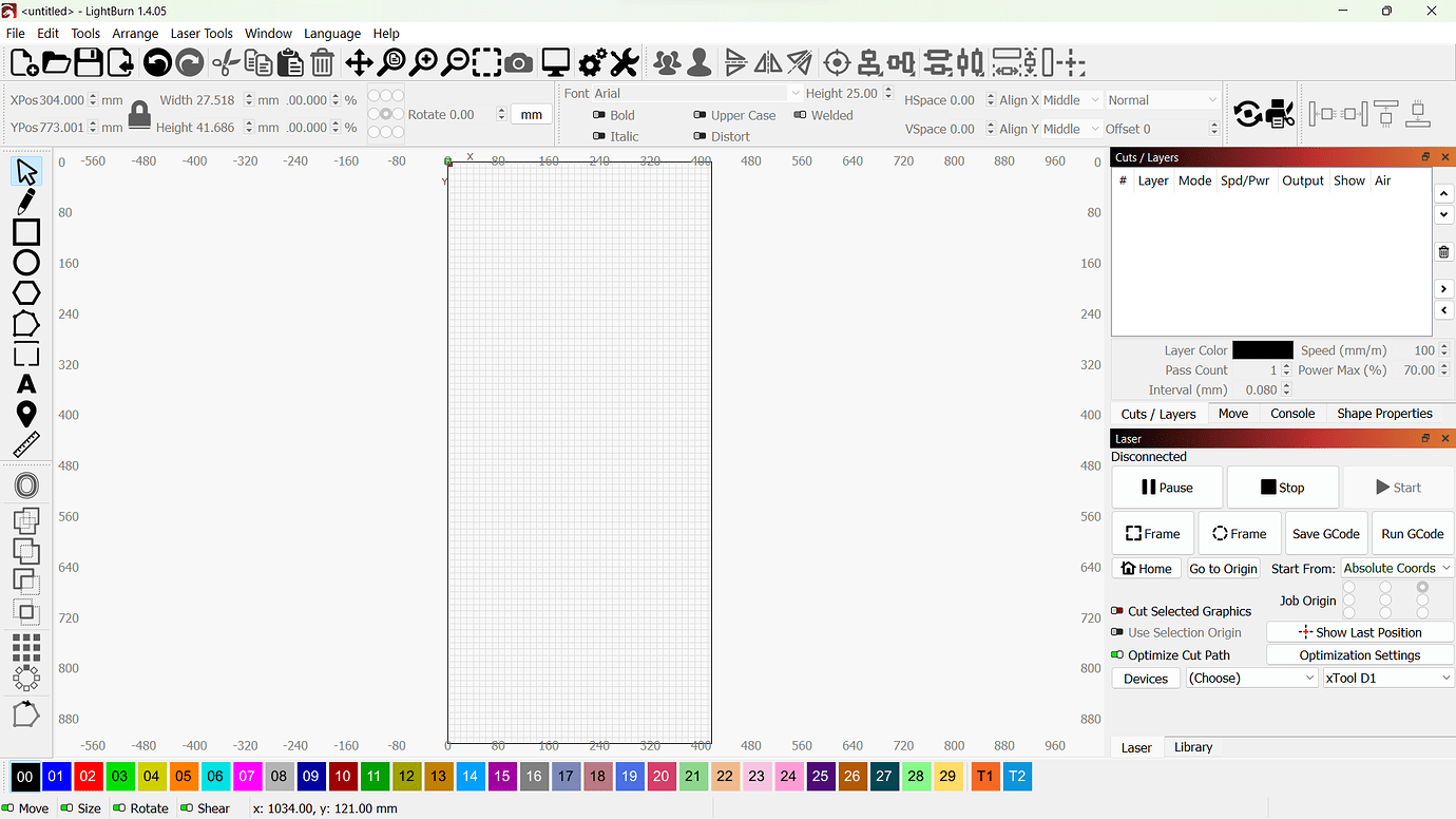 Grid screen orentation - xTool - LightBurn Software Forum
