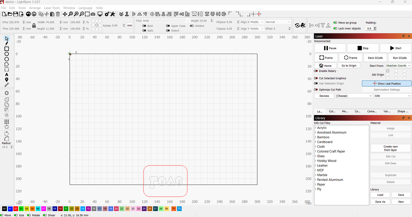 Cutting files flips when switching between lasers - LightBurn Software ...