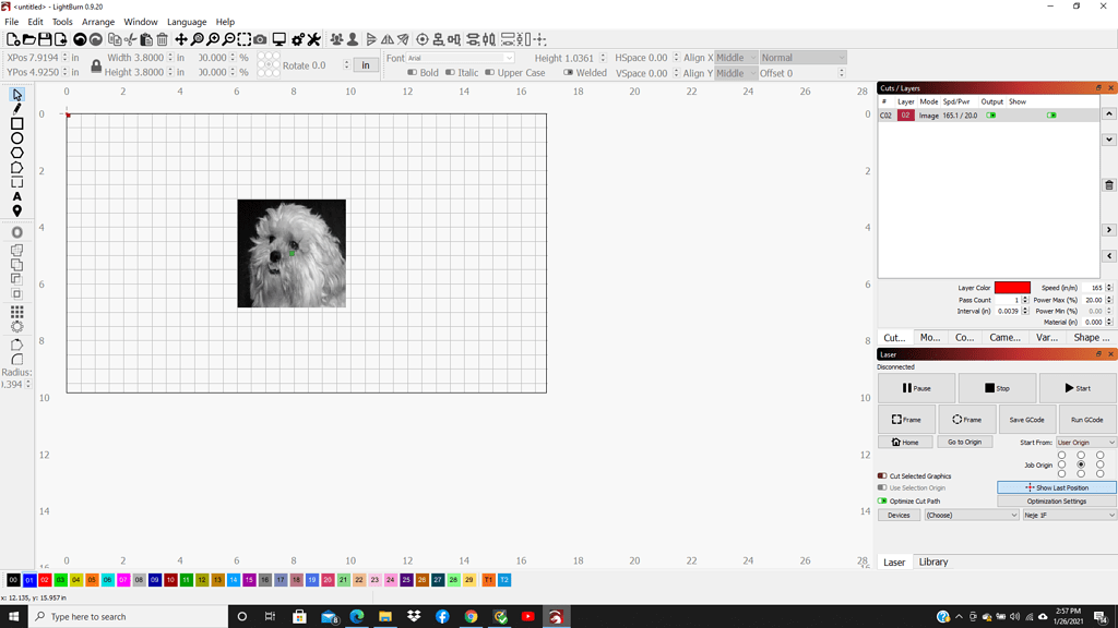 How do I make my Work area - Getting Started With LightBurn - LightBurn ...